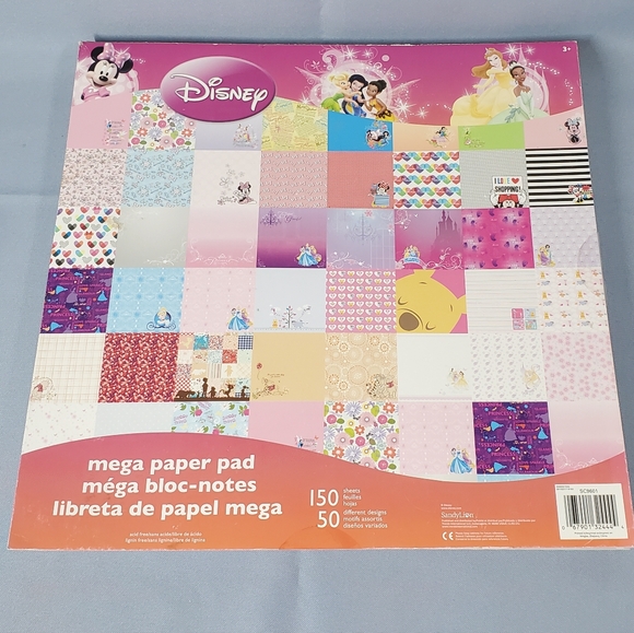 Disney | Art | Disney Mega Paper Pad 5 12x12 Sheets 50 Different ...